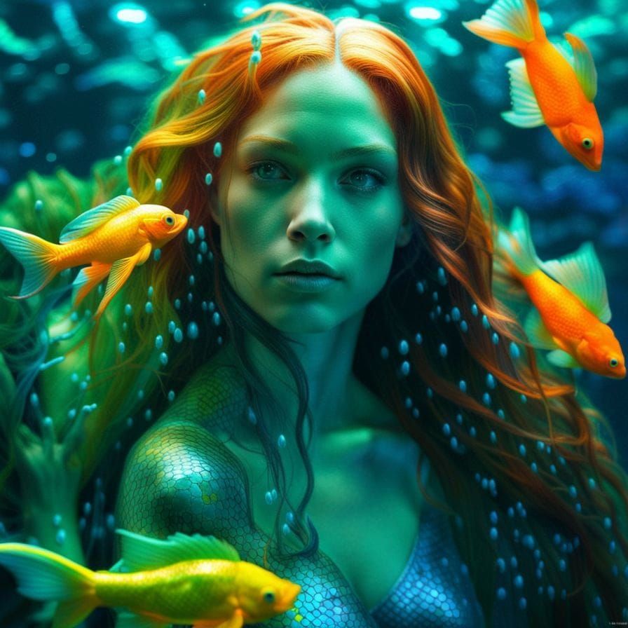 Captive Aquarium Mermaids 08 - AI Generated Artwork - NightCafe Creator