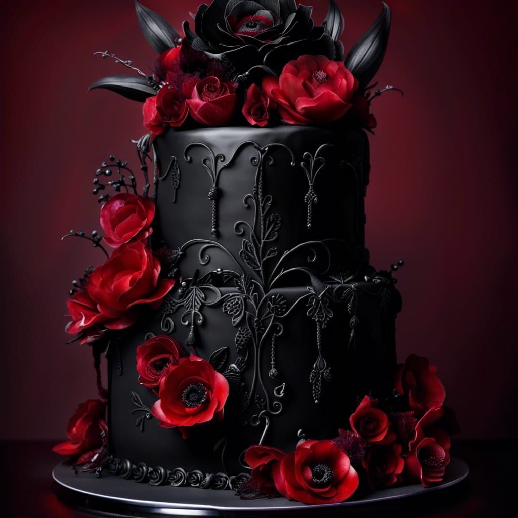 Picture Perfect Goth Cake - AI Generated Artwork - NightCafe Creator