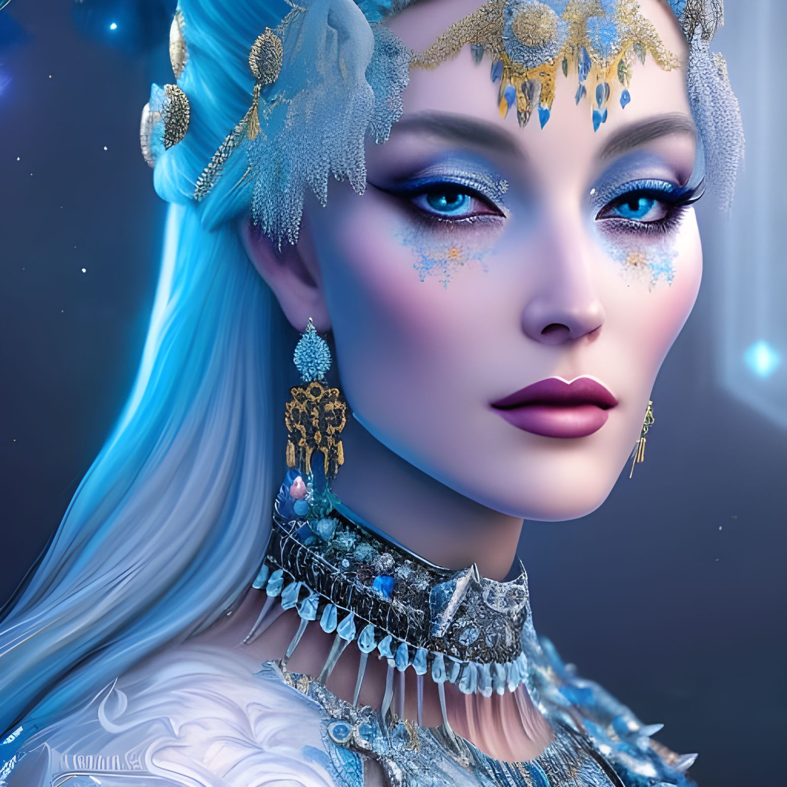 The Ice princess series - AI Generated Artwork - NightCafe Creator