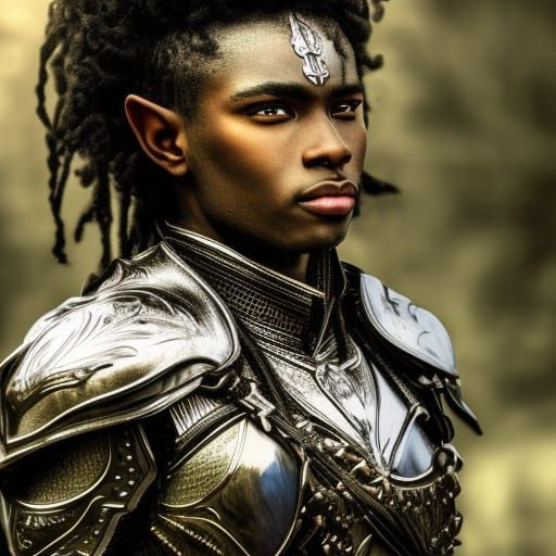 black male elf fantasy handsome warrior hyper detail - AI Generated ...
