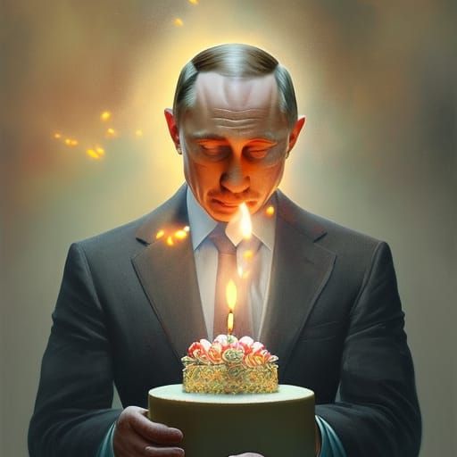 Vladimir Putin one year war anniversary cake - AI Generated Artwork ...