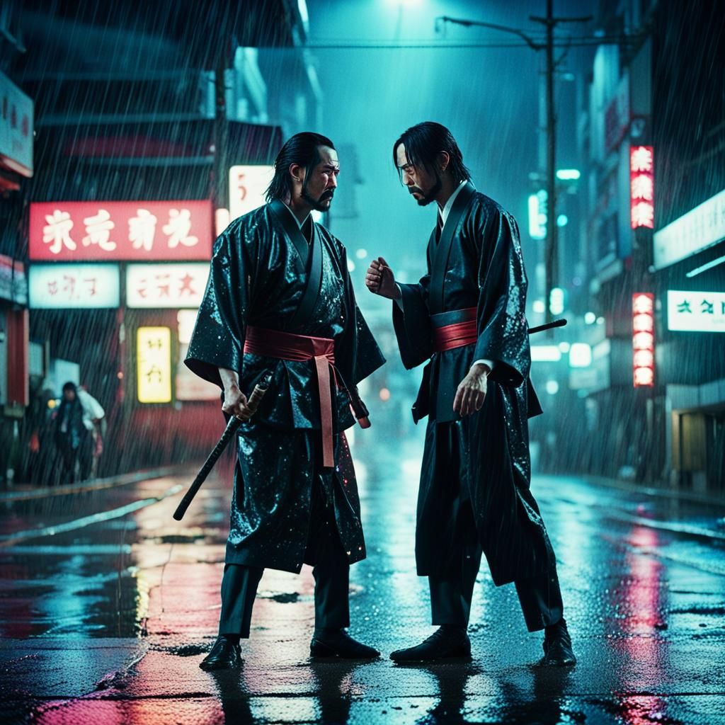 Epic Battle of Toyotomi Hideyoshi vs John Wick in ... - AI Art