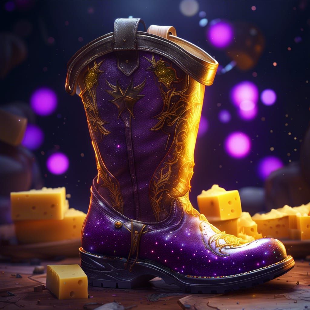 Cowboy Boots made of cheese - AI Generated Artwork - NightCafe Creator