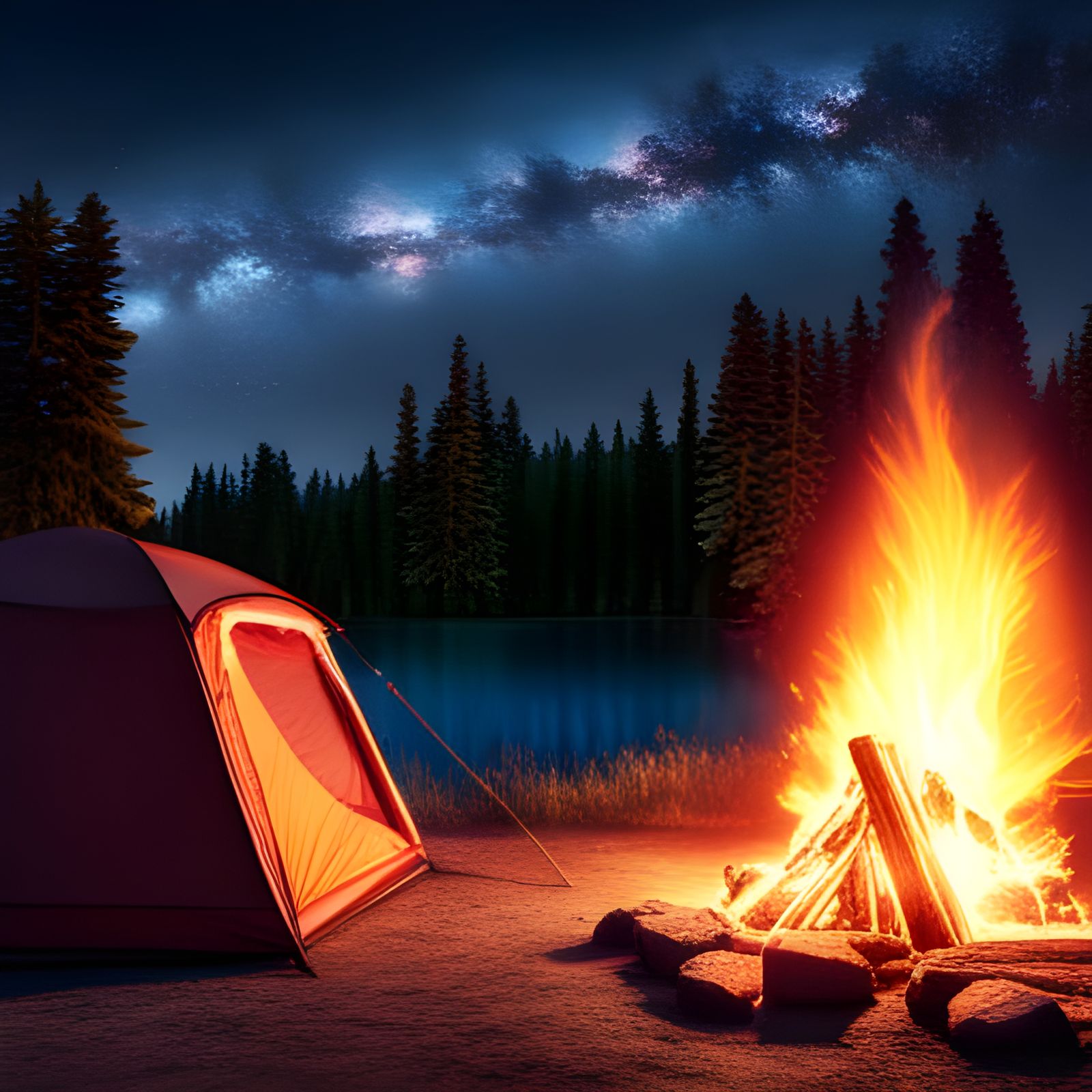 Campfire - AI Generated Artwork - NightCafe Creator