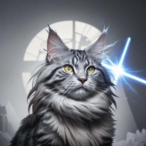 Maine Coon Star Wars Cat - AI Generated Artwork - NightCafe Creator