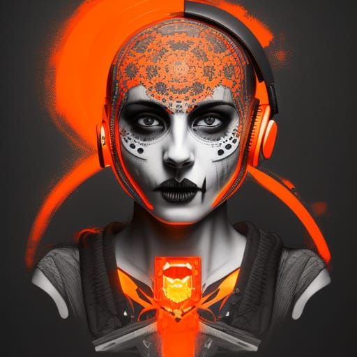 Black and orange - AI Generated Artwork - NightCafe Creator