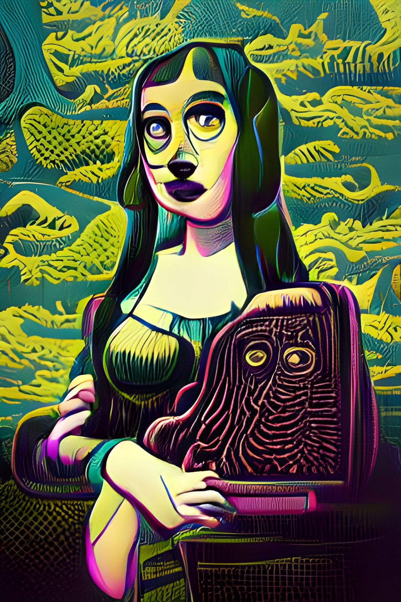 Mona Lisa Big eyes - AI Generated Artwork - NightCafe Creator