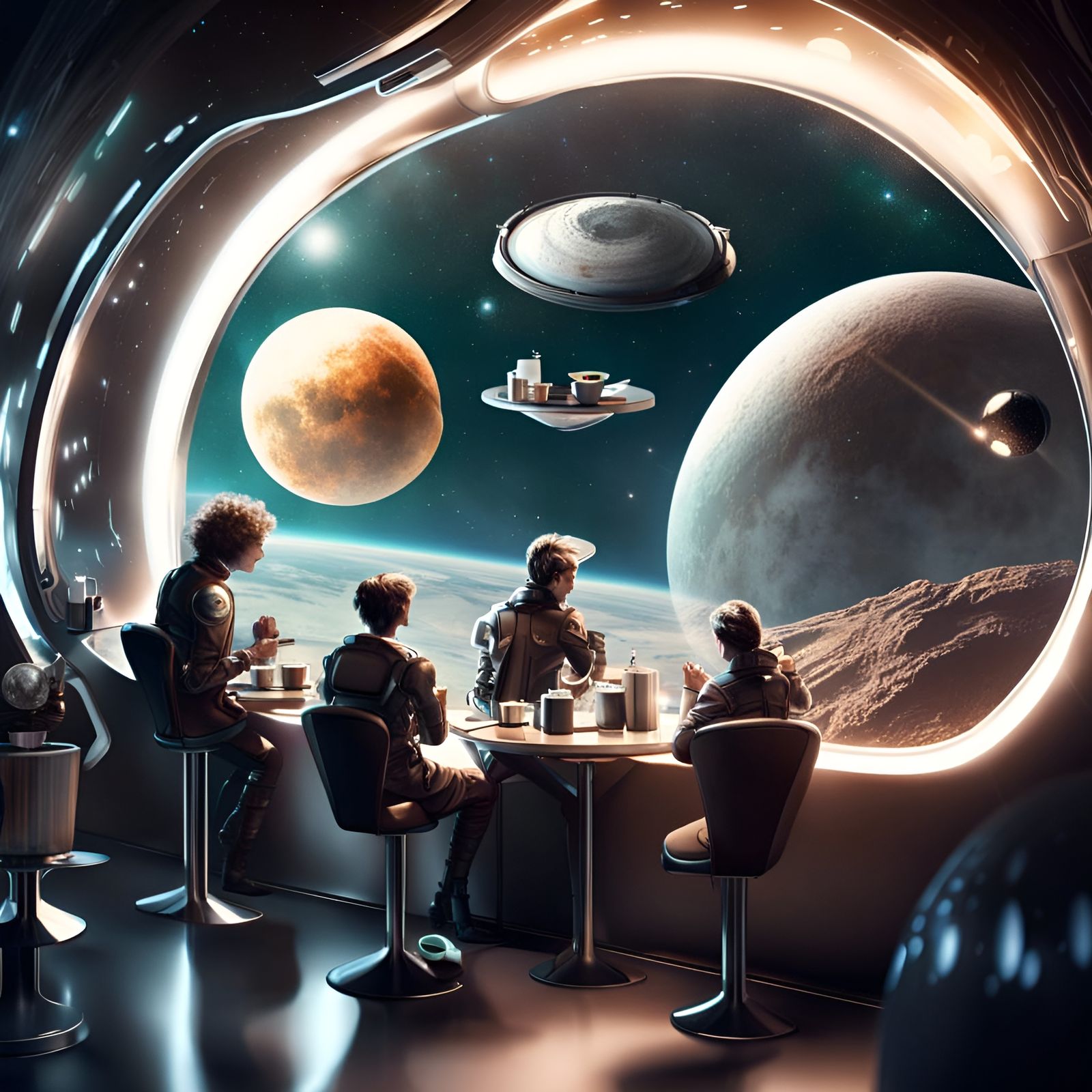 64 Ceti Station Coffee Shop - AI Generated Artwork - NightCafe Creator