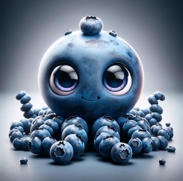 Blueberry octopus 🦑 🫐 - AI Generated Artwork - NightCafe Creator
