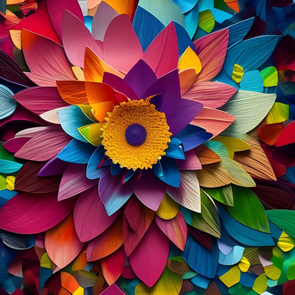 Flower Clippings Collage - AI Generated Artwork - NightCafe Creator