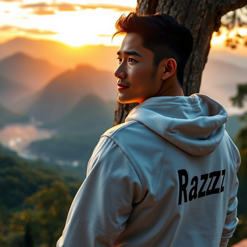 Heroic Profile Portrait in Vibrant Fantasy Landsca... - AI Art