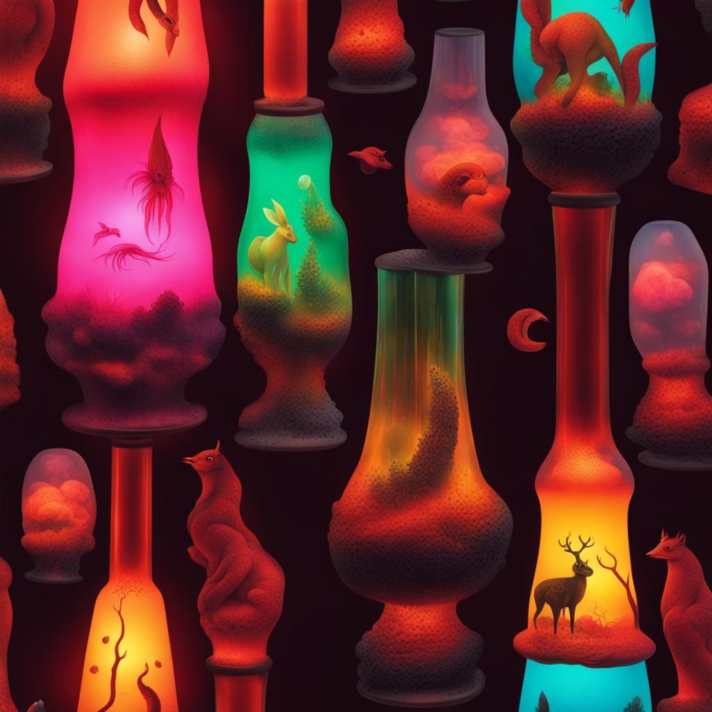 Beautiful homes sealed inside of unusually shaped lava lamps w ...
