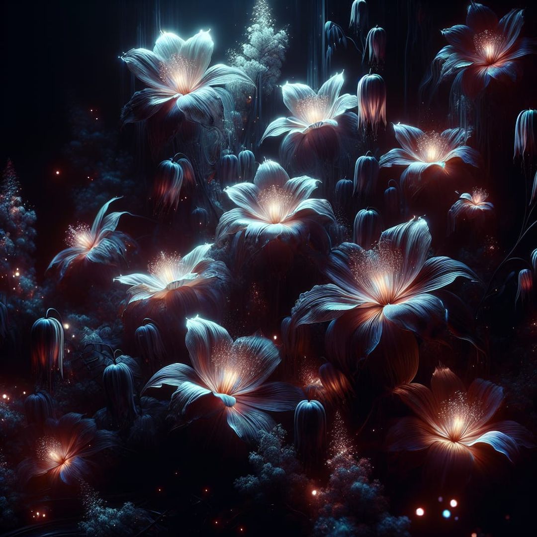 Ghostly flowers - AI Generated Artwork - NightCafe Creator