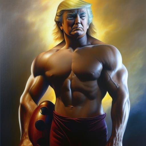 majestic muscular masculine Donald Trump - AI Generated Artwork ...