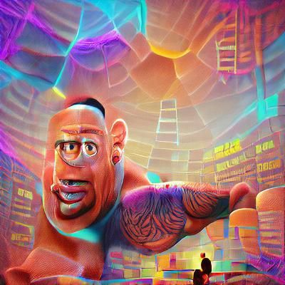 Giant Dwayne Johnson - AI Generated Artwork - NightCafe Creator