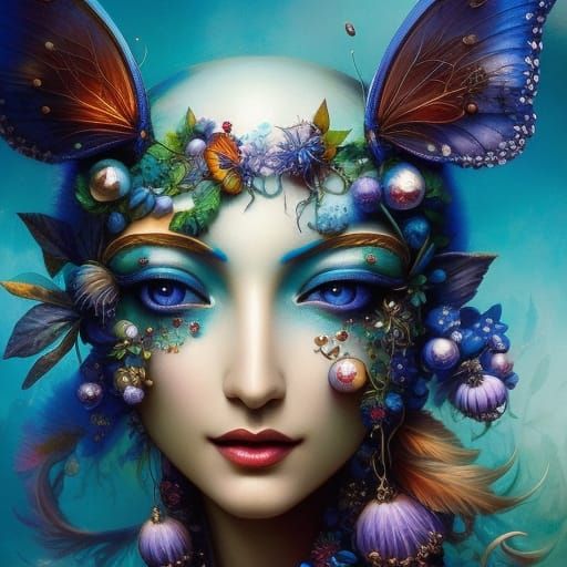 Magical Blue Pixie - AI Generated Artwork - NightCafe Creator