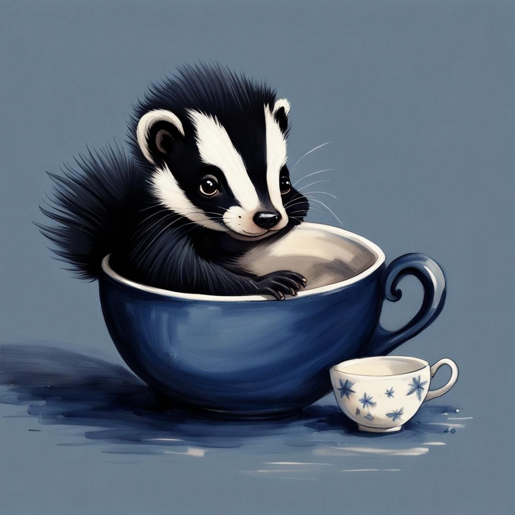 Cute skunk - AI Generated Artwork - NightCafe Creator
