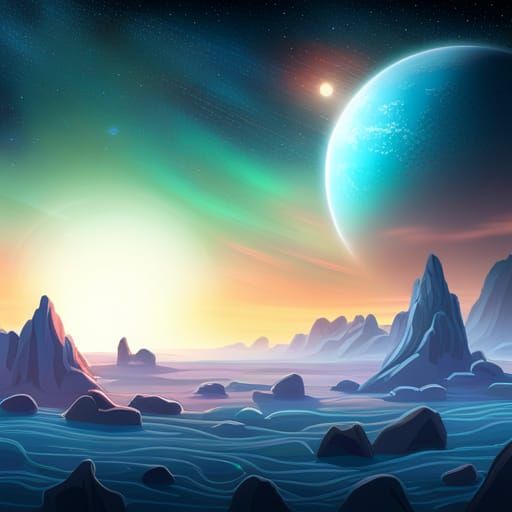 Alien world - AI Generated Artwork - NightCafe Creator