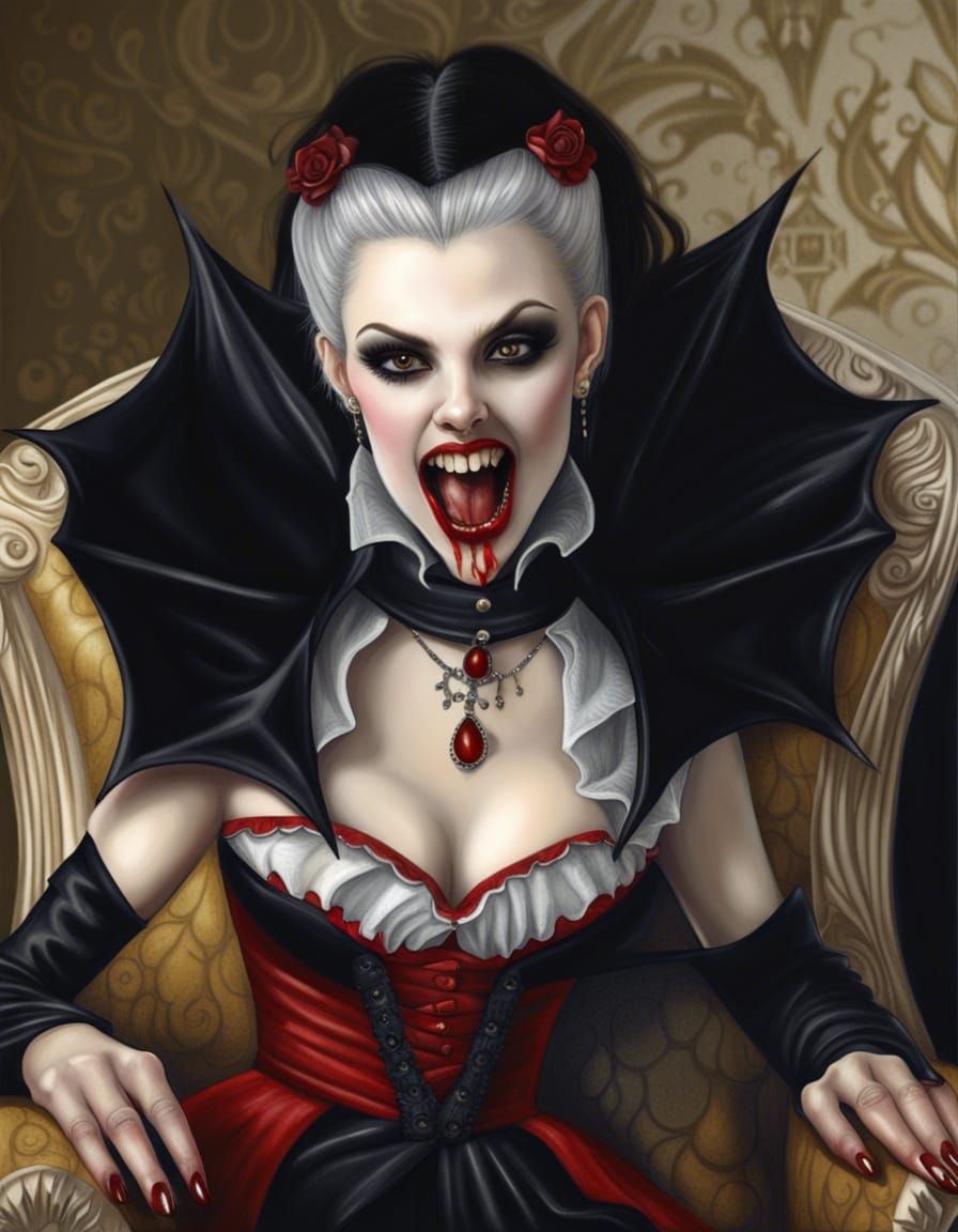 vampiress, photorealistic, realistic, realism, detailed, intricate - AI Generated Artwork ...