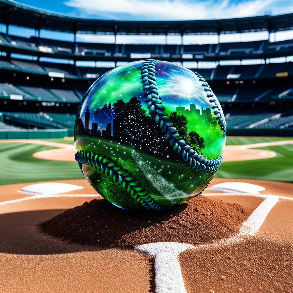 Glass Baseball - AI Generated Artwork - NightCafe Creator