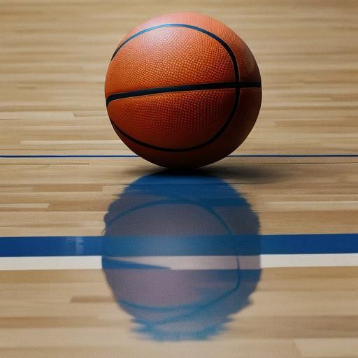 Detailed basketball, one ball, cinematic framing, close zoom, lone ball ...