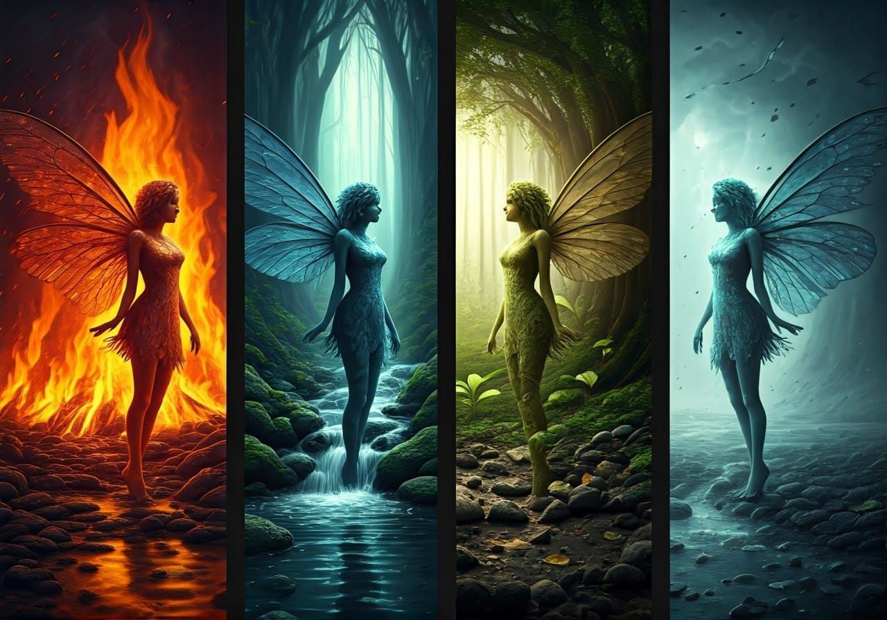 The Four Fairies of the Elements - The Four Fairies of the E...