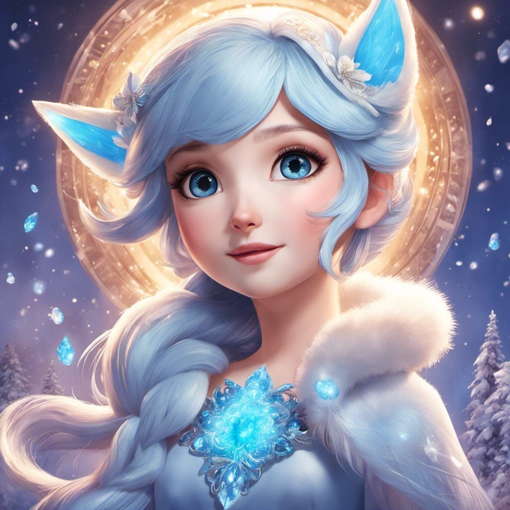 Elsa / Glaceon - AI Generated Artwork - NightCafe Creator