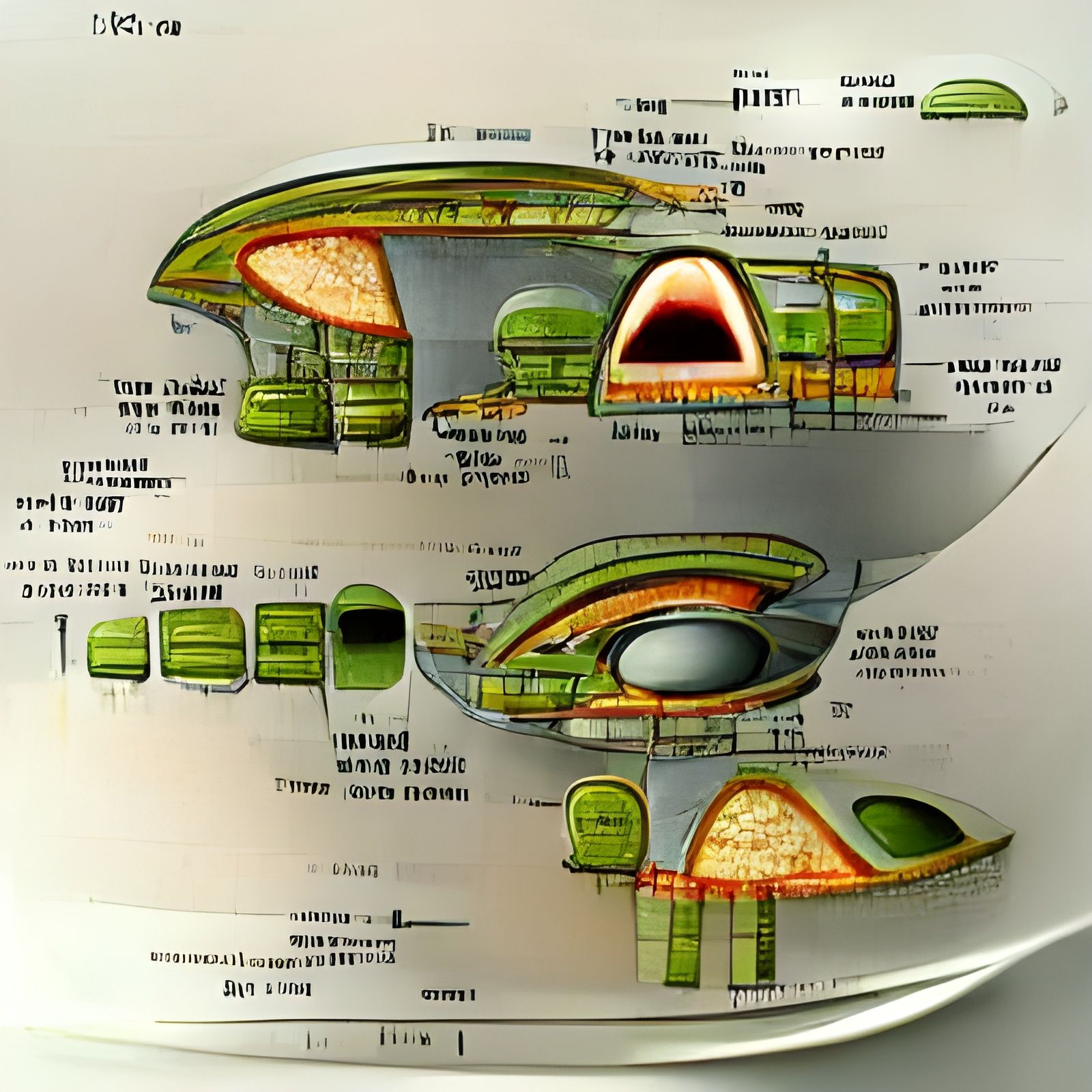 Cross section schematic of an Alien UFO, The way things work - AI ...