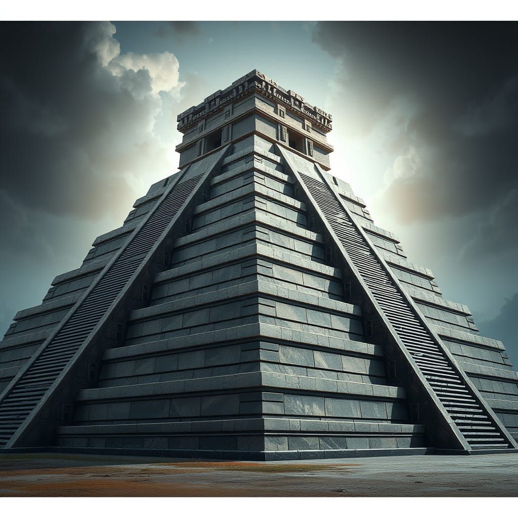 aztec pyramid - Epic Futuristic Aztec Pyramid in Stunning 8K...