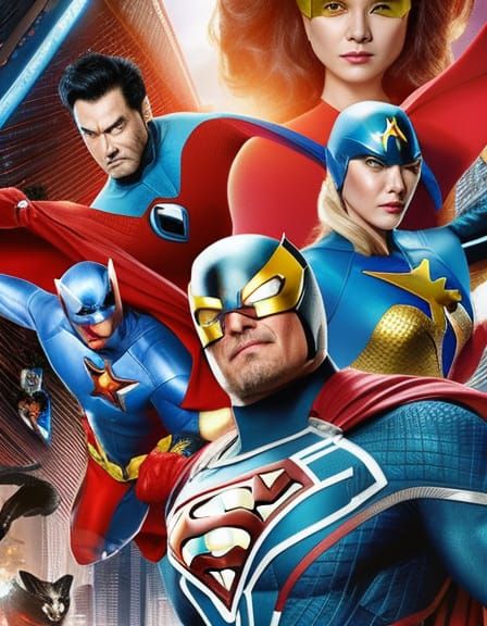 Generic superheroes assemble! - AI Generated Artwork - NightCafe Creator