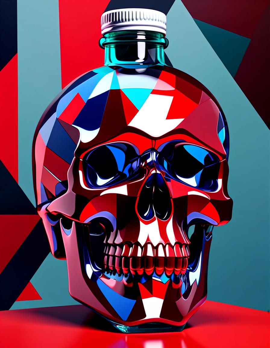 Cubist skull. - AI Generated Artwork - NightCafe Creator