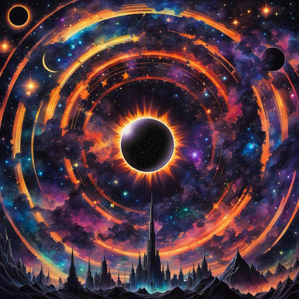 Total Solar Eclipse - AI Generated Artwork - NightCafe Creator