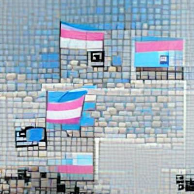 Transgender flag pixel art run 2 - Transgender flag pixel a...