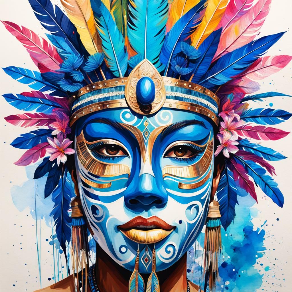 Filipino Dinagyang Mask - AI Generated Artwork - NightCafe Creator
