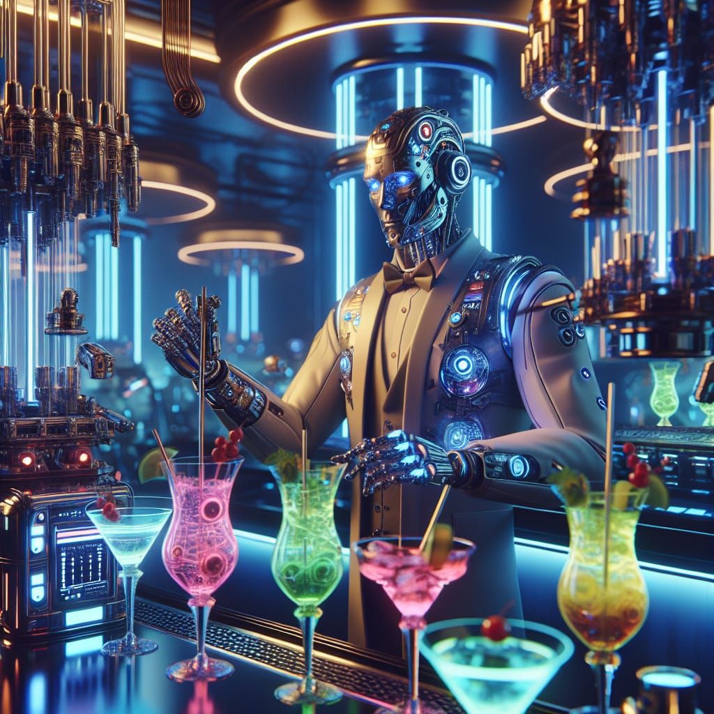 The Tipsy Robot - AI Generated Artwork - NightCafe Creator