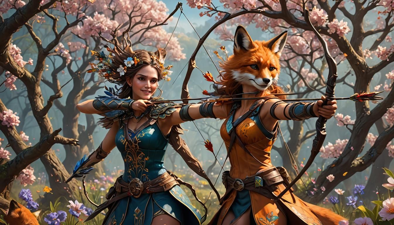A woman as a tree of life and fox - AI Generated Artwork - NightCafe ...
