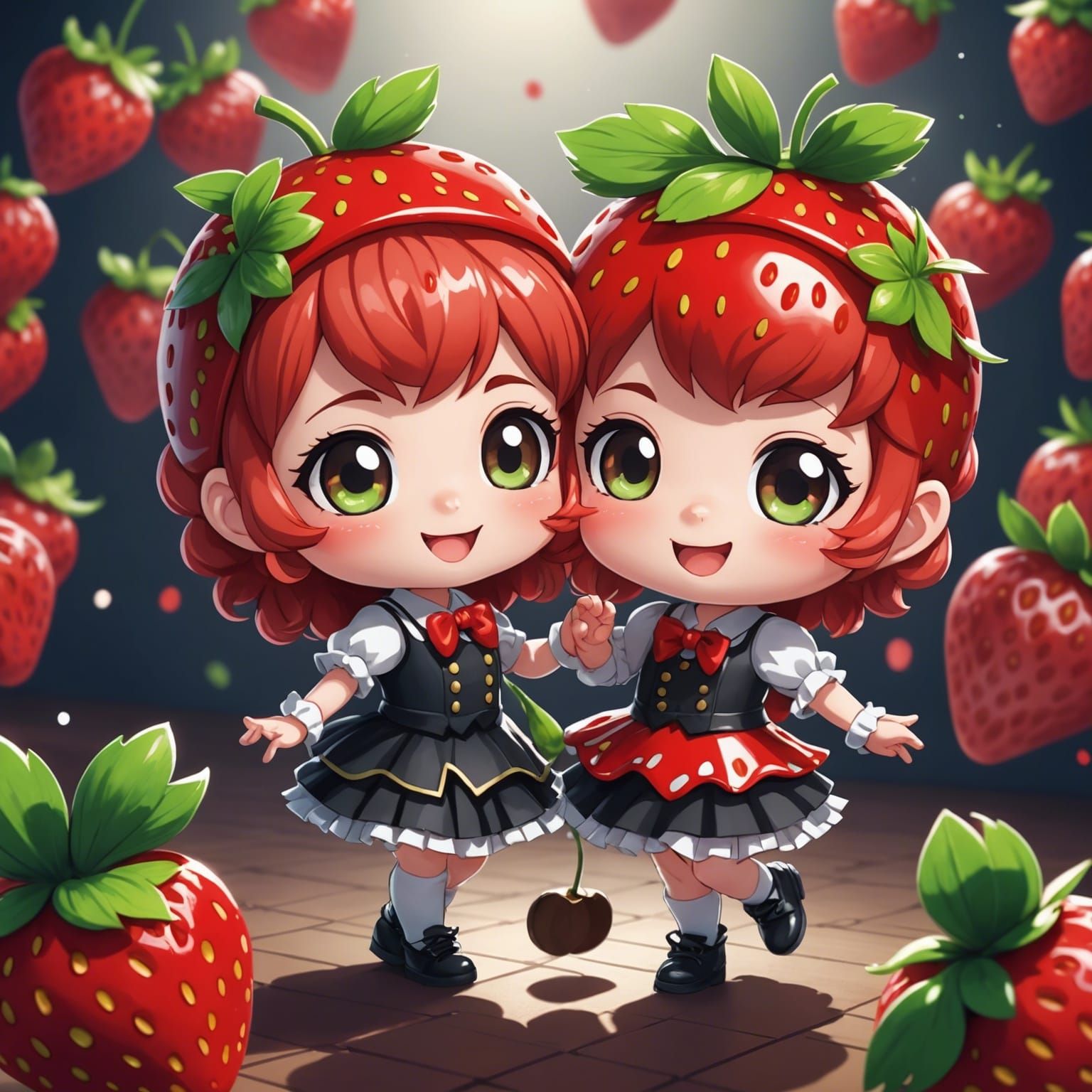 Strawberry polka - AI Generated Artwork - NightCafe Creator