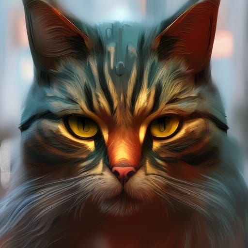 Angry Lil Fluff Ball - AI Generated Artwork - NightCafe Creator