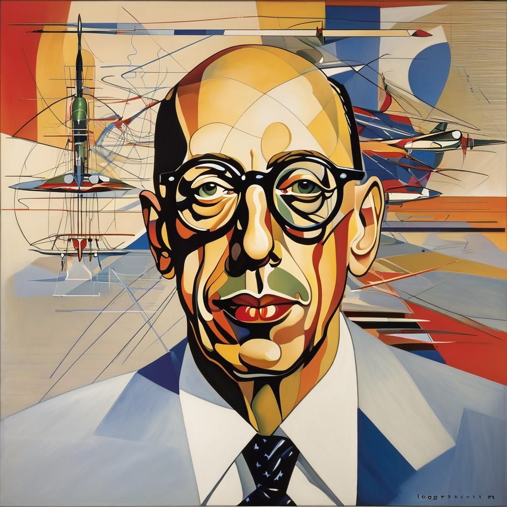 a portrait of a man, by Igor Stravinsky and Lockheed Martin - AI ...