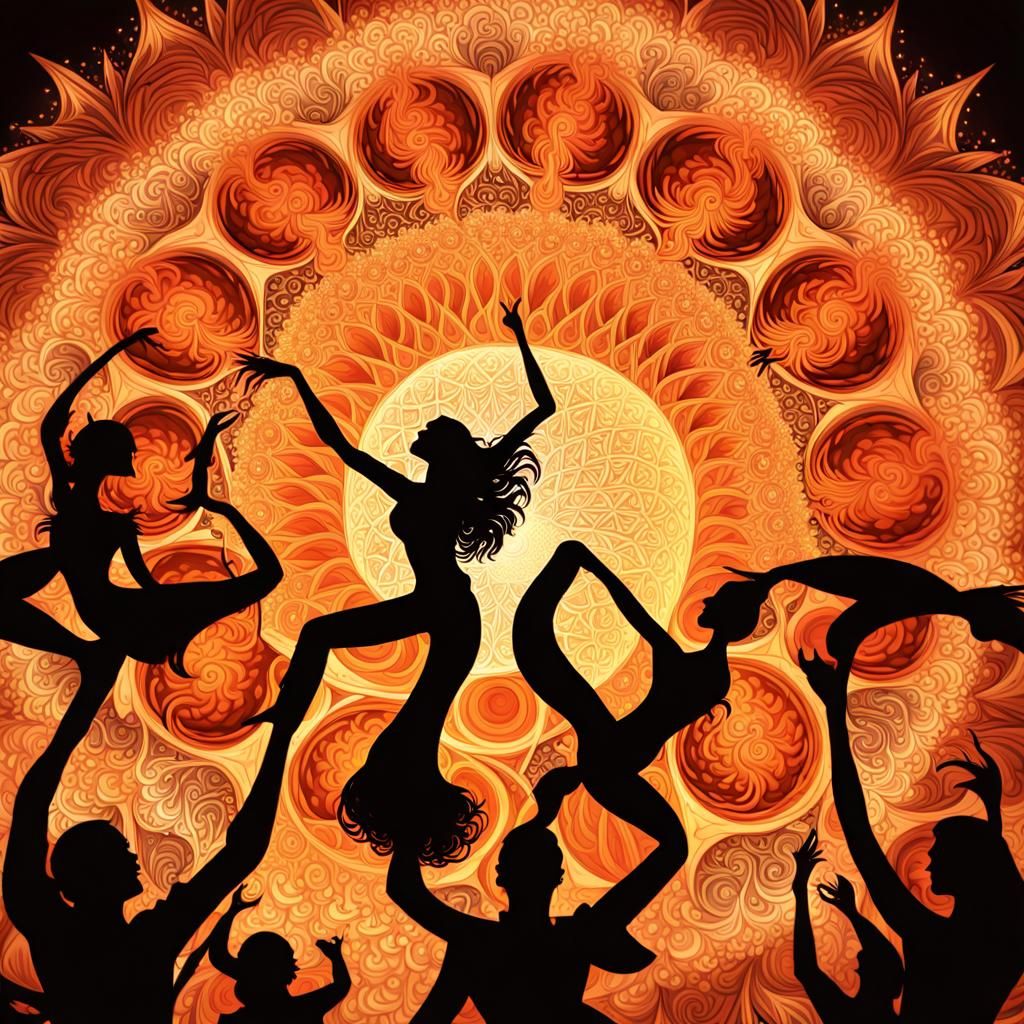 Fire Dancing Extravaganza!!!! - AI Generated Artwork - NightCafe Creator