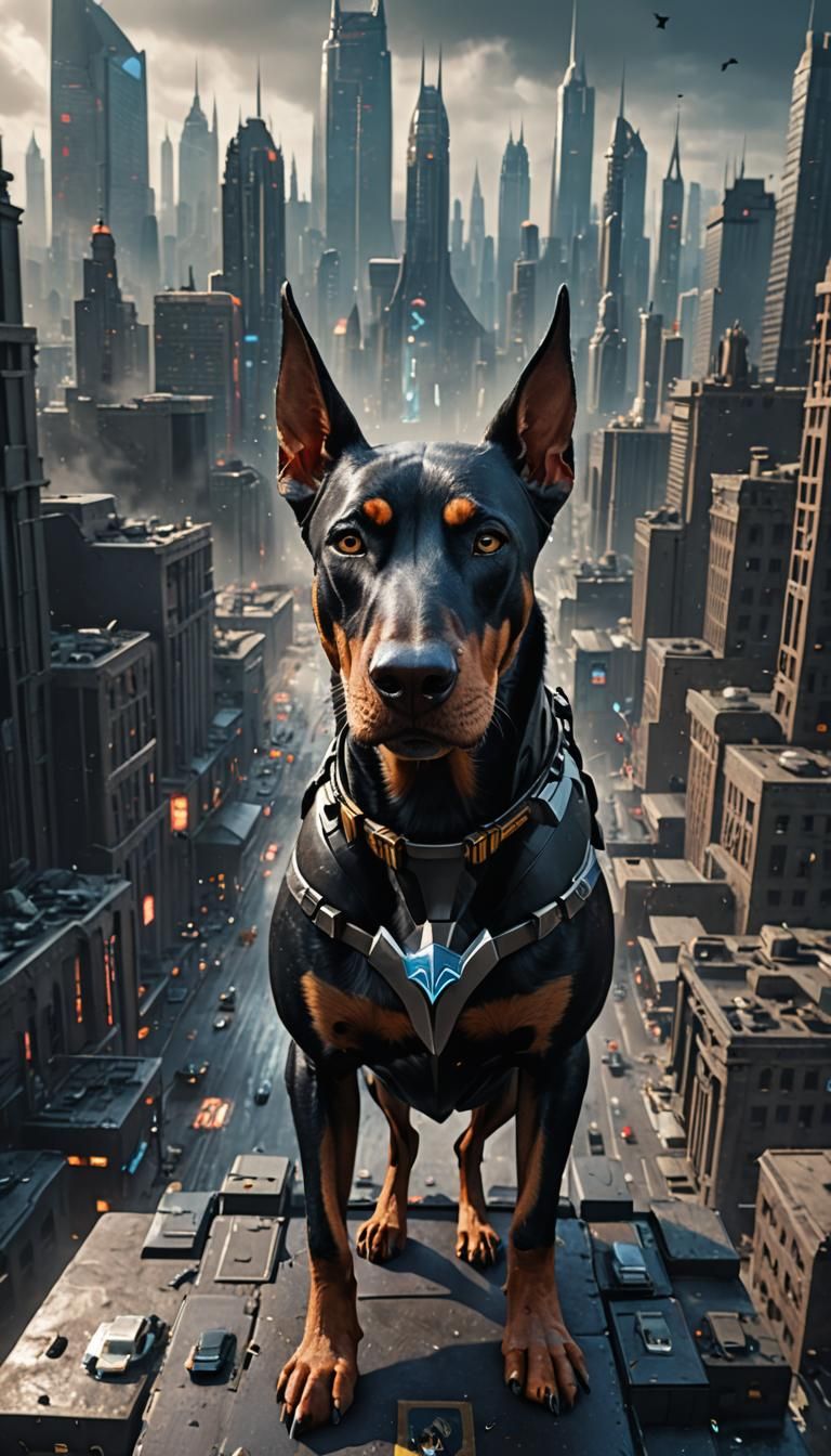 superhero doberman - AI Generated Artwork - NightCafe Creator