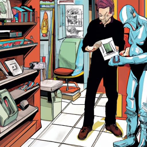 Checking out the latest comics - AI Generated Artwork - NightCafe Creator