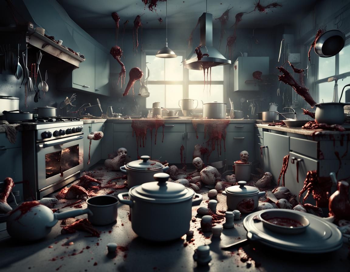 Disgusting Thriller Kitchen - AI Generated Artwork - NightCafe Creator