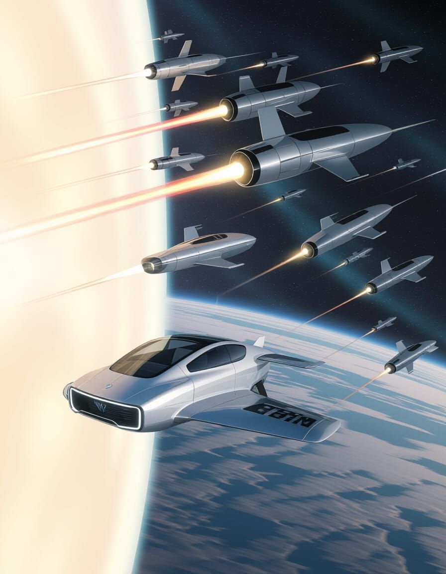 Flying Cars in Space - Flying Cars Explore Deep Space