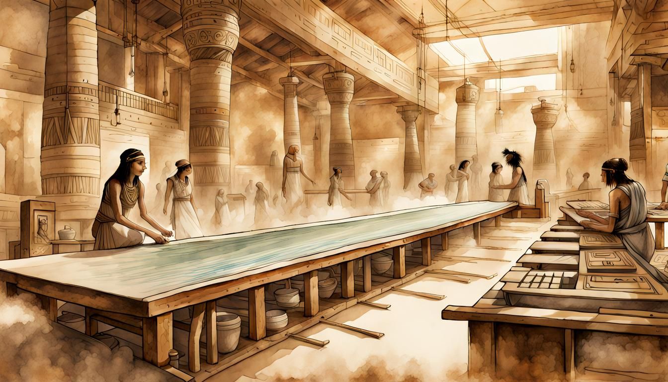 The Papyrus paper making - AI Generated Artwork - NightCafe Creator