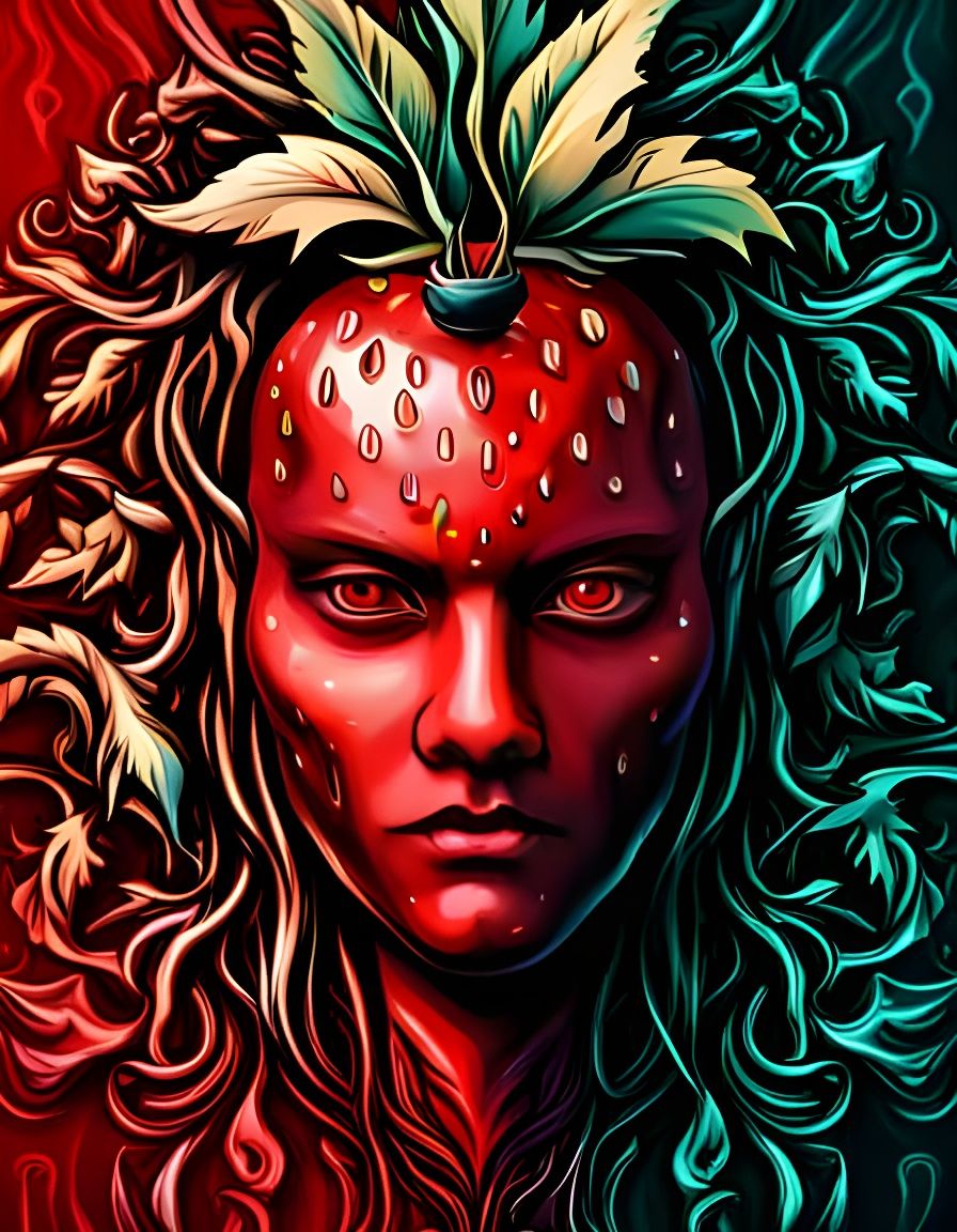 Strawberry Alien - AI Generated Artwork - NightCafe Creator