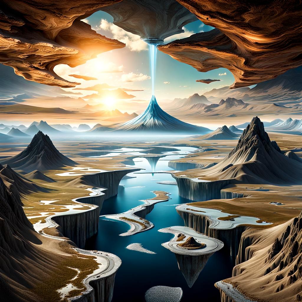 Award-winning inverted landscape photography of futuristic dreams of ...