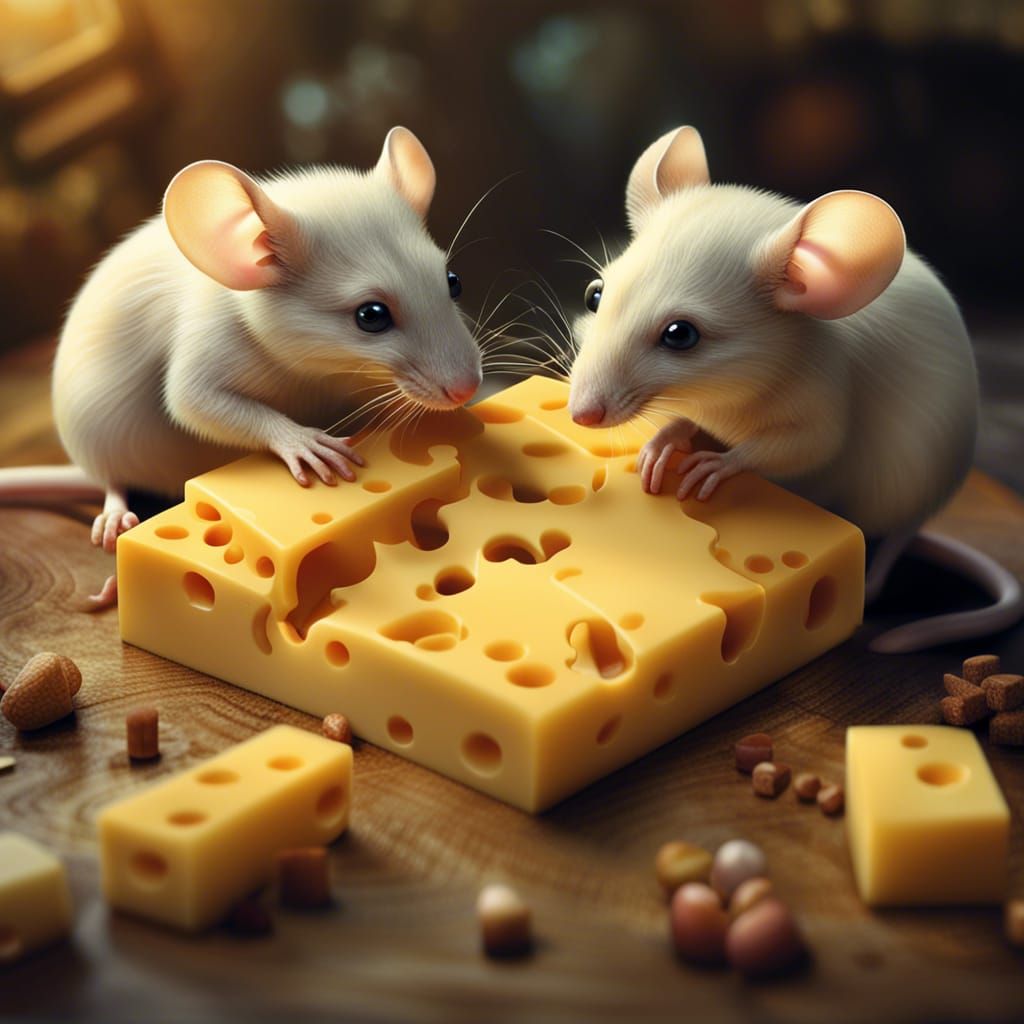 Mice working together - AI Generated Artwork - NightCafe Creator