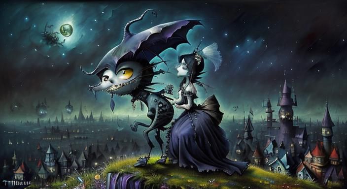 (Lean On Me:1.3) epic grotesque fantasy masterpiece (by Gris Grimly/Tim ...