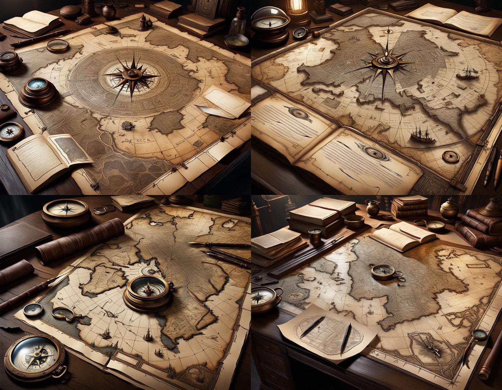 (Map in the style of Indiana Jones; tattered 1.5); intricate ...